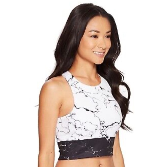 adidas | Tops | Adidas Marble Black White Workout Crop Top | Poshmark